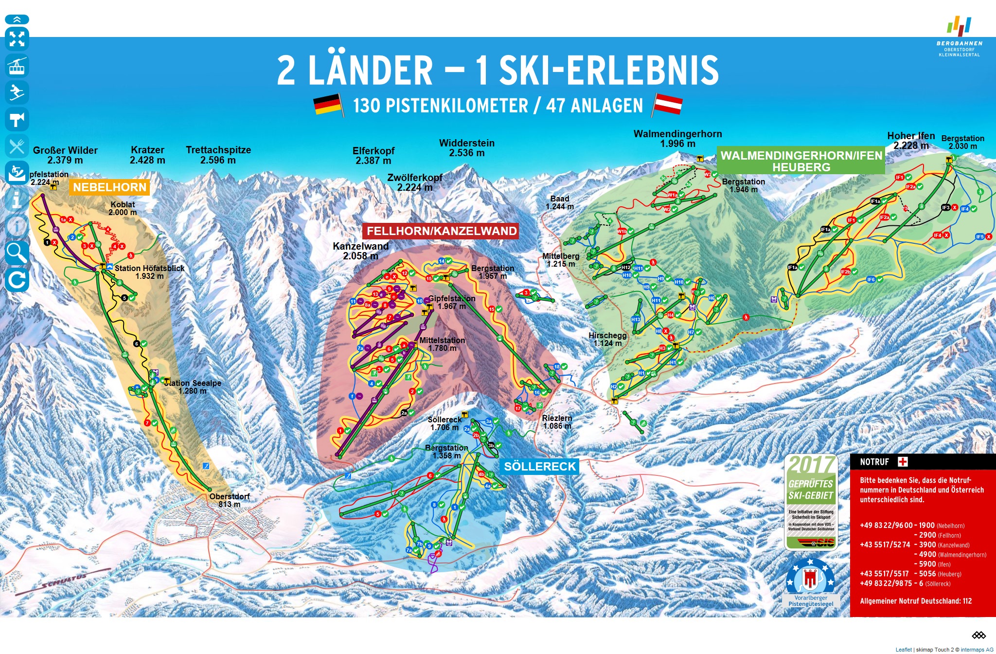 Ifen - Pistenplan