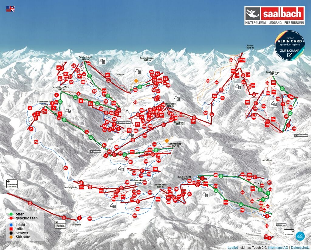 iSKI - Skigebiet Skicircus Leogang - open